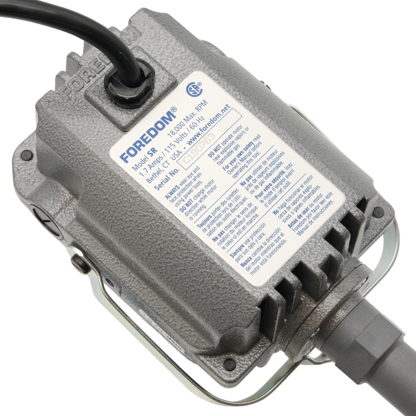 Foredom Flex Shaft Motor Reversing SR 1/6 HP Flexshaft Motor Shaft ...