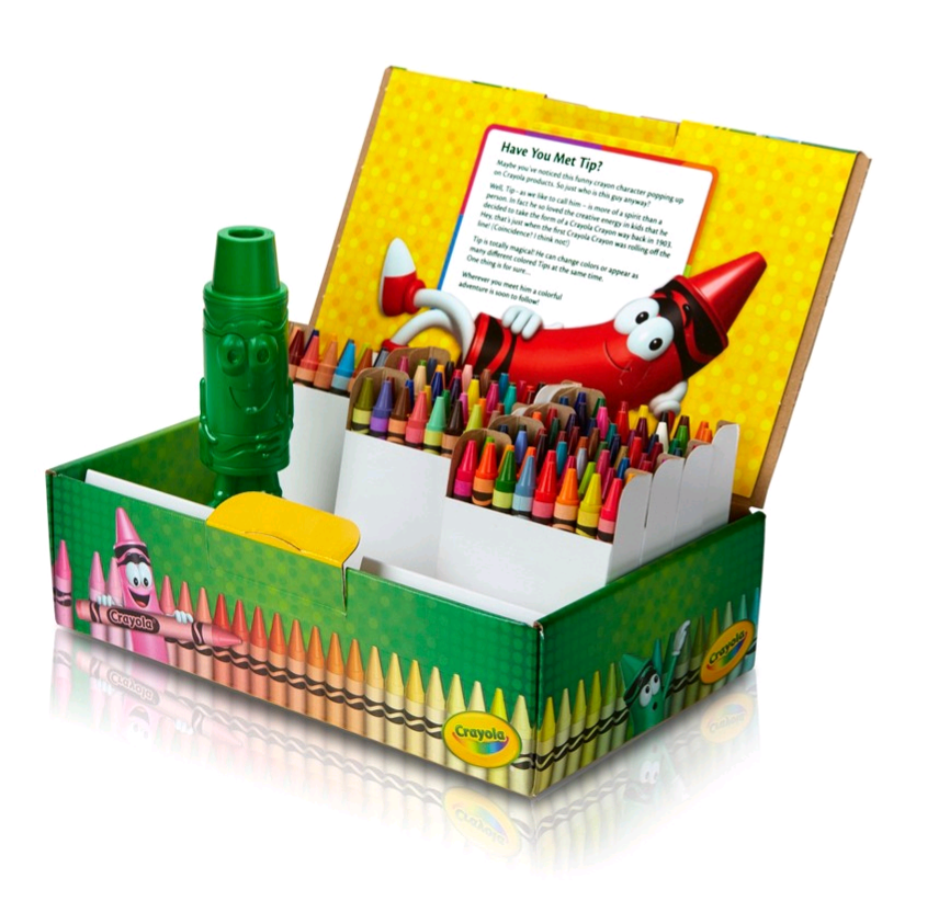 Crayola 52-6920 Giant Chest of 120 Color Crayons With Sharpener for ...