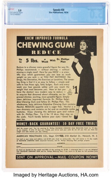 Spook Comics 30 CGC 5.0 Jay Disbrow like LB Cole Classic PCH cover 1954 ...