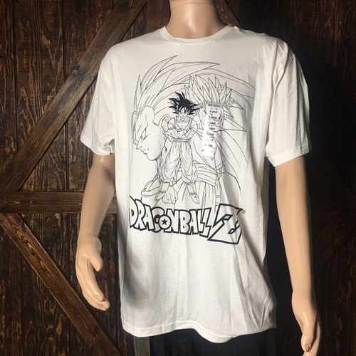 Dragon Ball Z White T-shirt Goku SS SS3 Ripple Junction [XL] | eBay