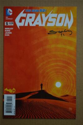 GRAYSON 5 Signed TIM SEELEY writer NEW 52 NM batman COA bruce wayne tom ...