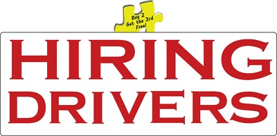 Trucks DOT Now Hiring Truck Drivers Courier Taxi Bus Decal Sticker 3" x ...