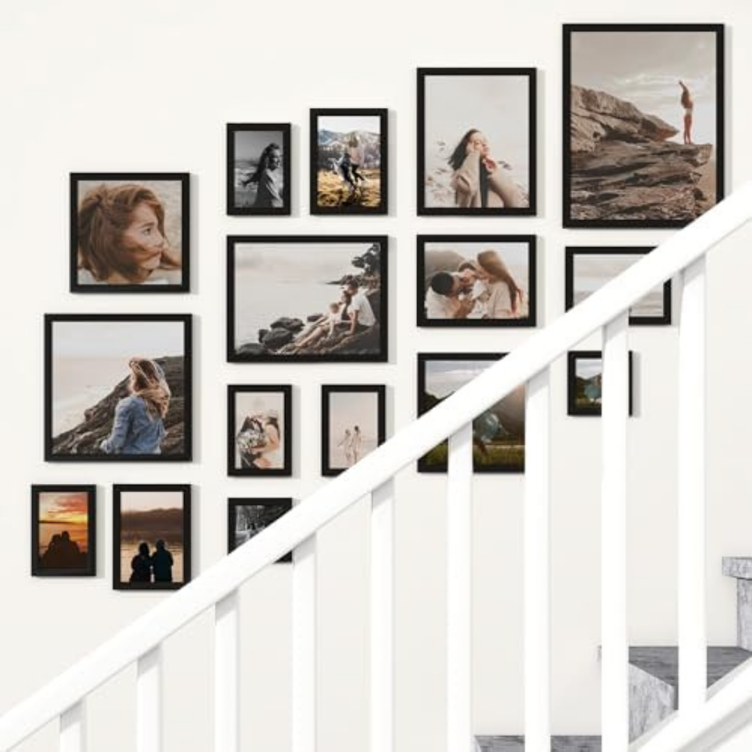 8X10 Picture Frame Set of 5,Black Photo Frames Display 8"X10" Pictures ...