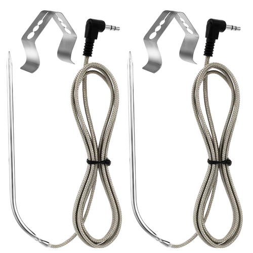 Replacement Meat Probe 2 Probe Clips Stainless Steel Plug Temperature ...