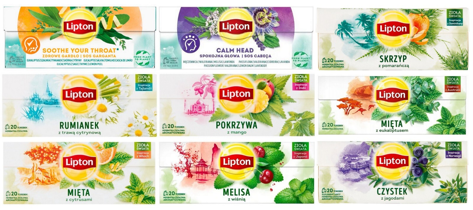 Lipton Herbal Tea - 20 Bags / 9 variants to choose from | eBay