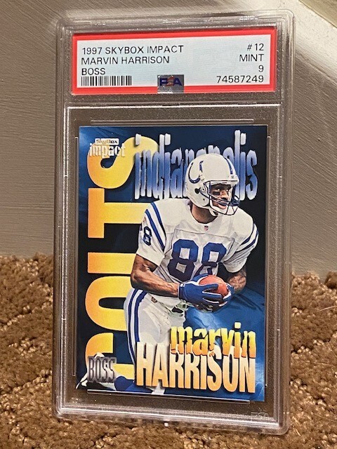 1997 Skybox Impact Boss Marvin Harrison card PSA 9 Pop 1 NO 10 NEW ...