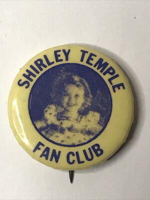 Vintage Shirley Temple Fan Club Pin Pin-back Button | eBay
