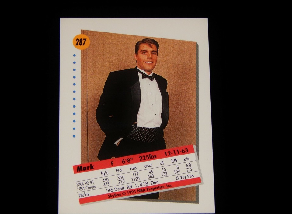 Vintage Basketball Card, SKYBOX,1991,NBA, WASHINGTON BULLETS, Mark ...