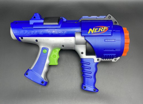 Nerf Dart Tag Hyperfire Gun Blaster Shooter Rotating Barrel Red Blue ...