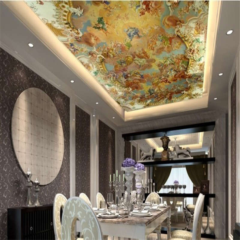 Popular Fresco Art Full Wall Ceiling Mural Photo Wallpaper Print Home ...