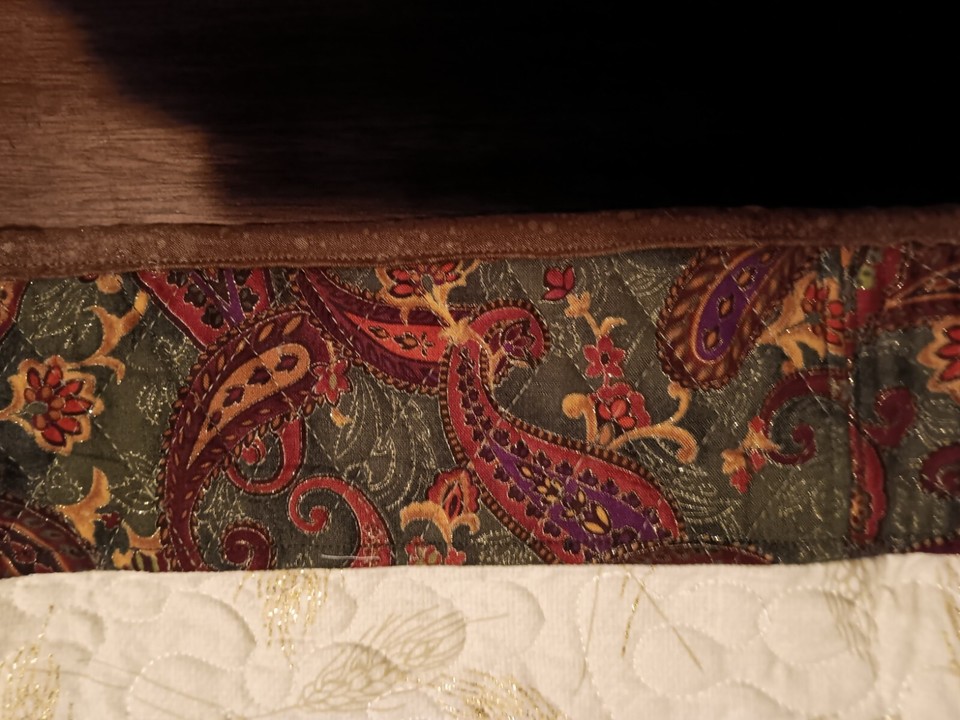 Rustic Fall Handmade Quilted Machine Stippling Table Runner Topper 42 x ...