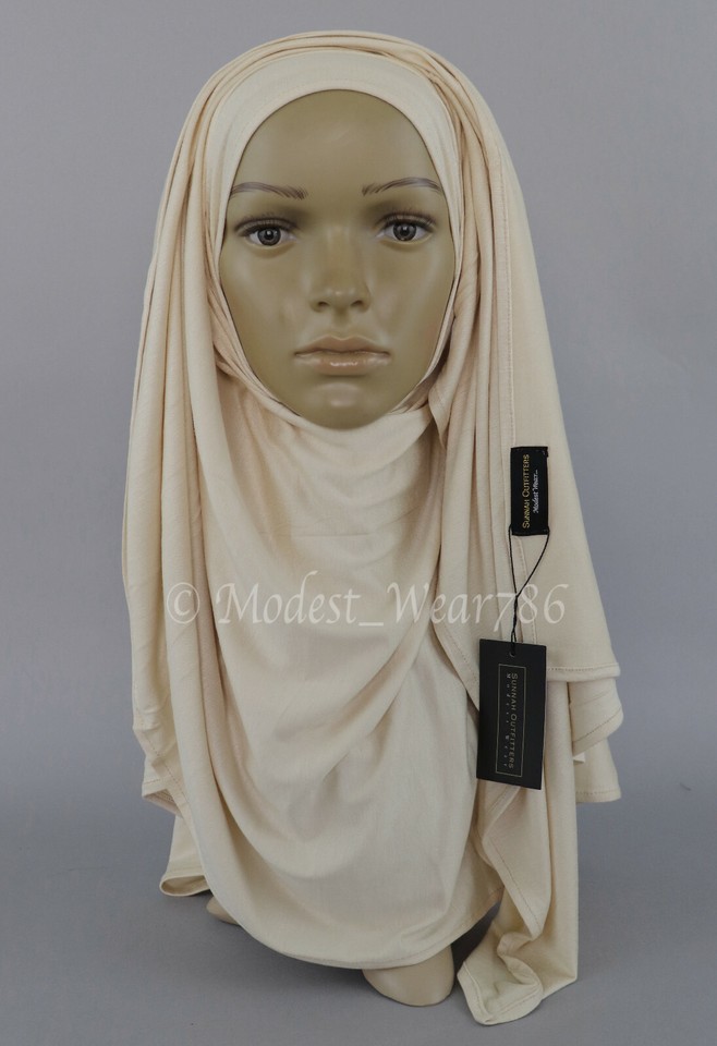 Premium Cotton Jersey Maxi Hijab Scarf Shawl Wrap Islam Muslim 180X80cm ...