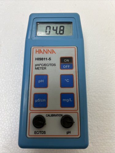 Hanna Instruments Model HI9811-5 pH/TDS/EC Temprature Meter controller ...