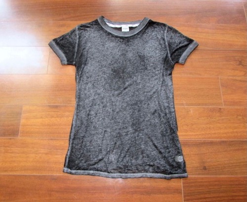 VICTORIA'S SECRET PINK ~ Size XS ~ Sheer Garment Washed BURNOUT Ringer ...