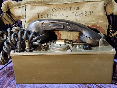 Army Field Phone In Case Western Electric TA-43/PT 1952 US Army AF ...