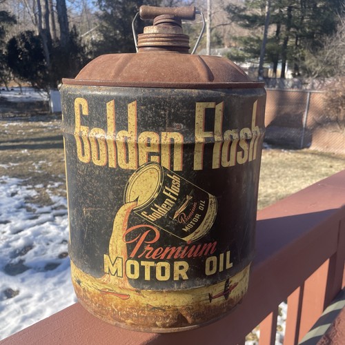 Golden flash motor oil can 5 gallon | eBay