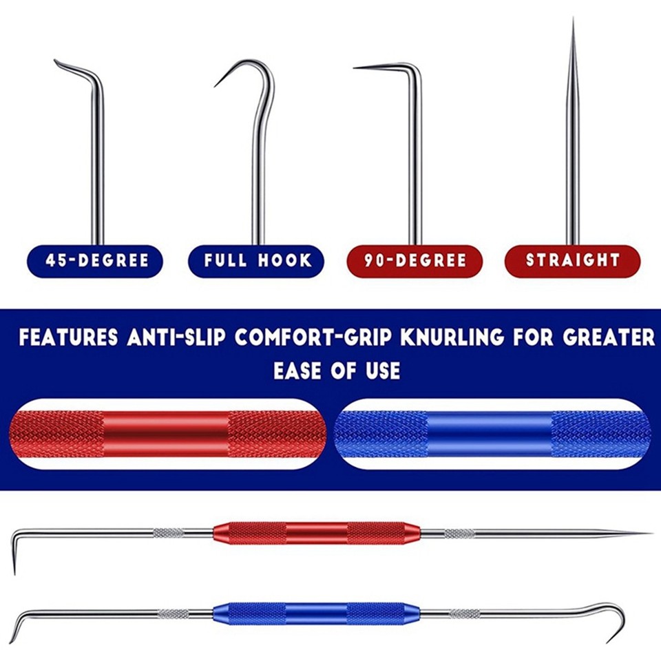 Pointed Scriber, 2 Pcs Metal Scribe Tool Hook and 45 Degree 90 Degree ...