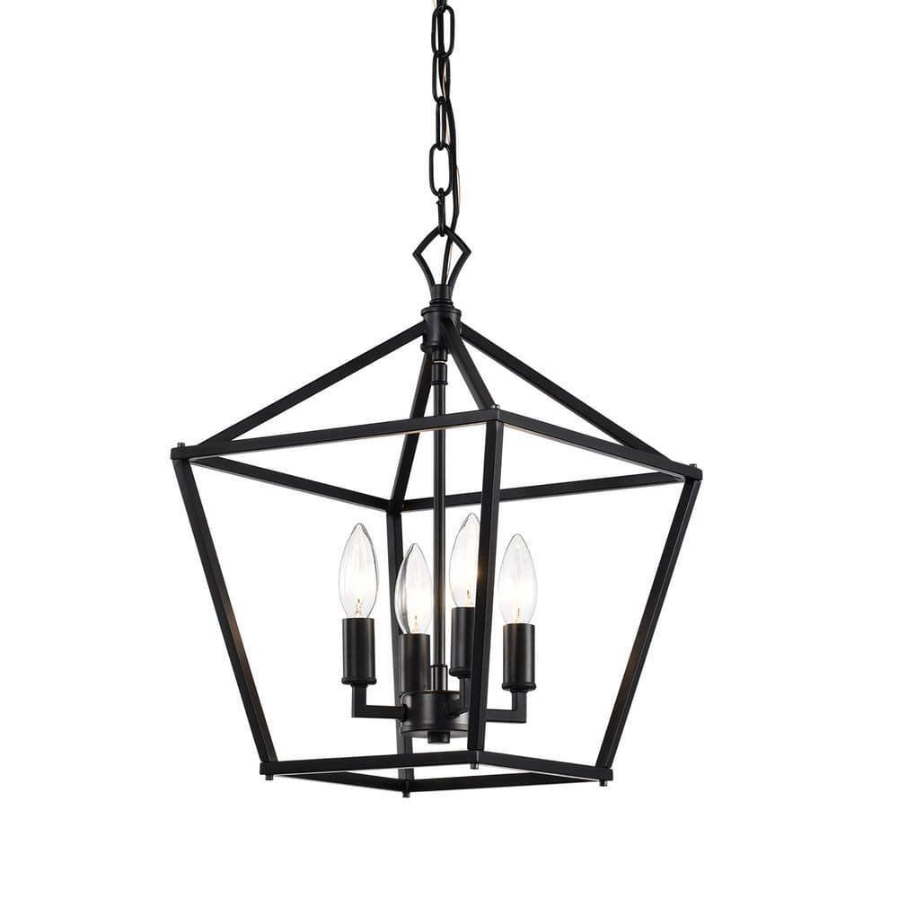 Edvivi Lighting 5 Light Black And Brushed Nickel Kitchen Island