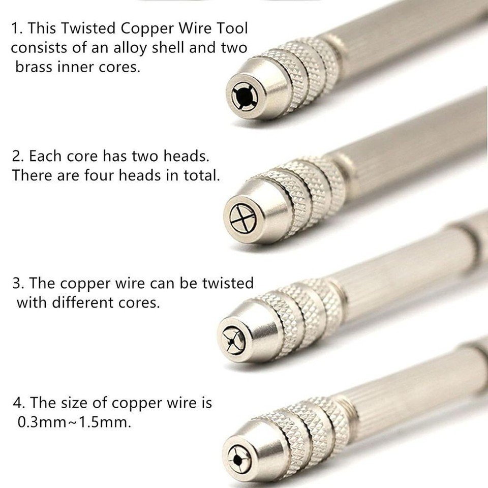 4PCS DIY Twisted Copper Wire Tool Winding for Jewelry Making US Stock ...