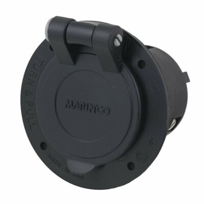 Recess Mount 50 Amp Nylon Flanged Inlet w/ Spring Loaded Lid 125V ...