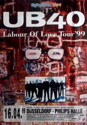 UB40 - UB 40 - 1999 - Live In Concert - Labour of... Tour - Poster ...