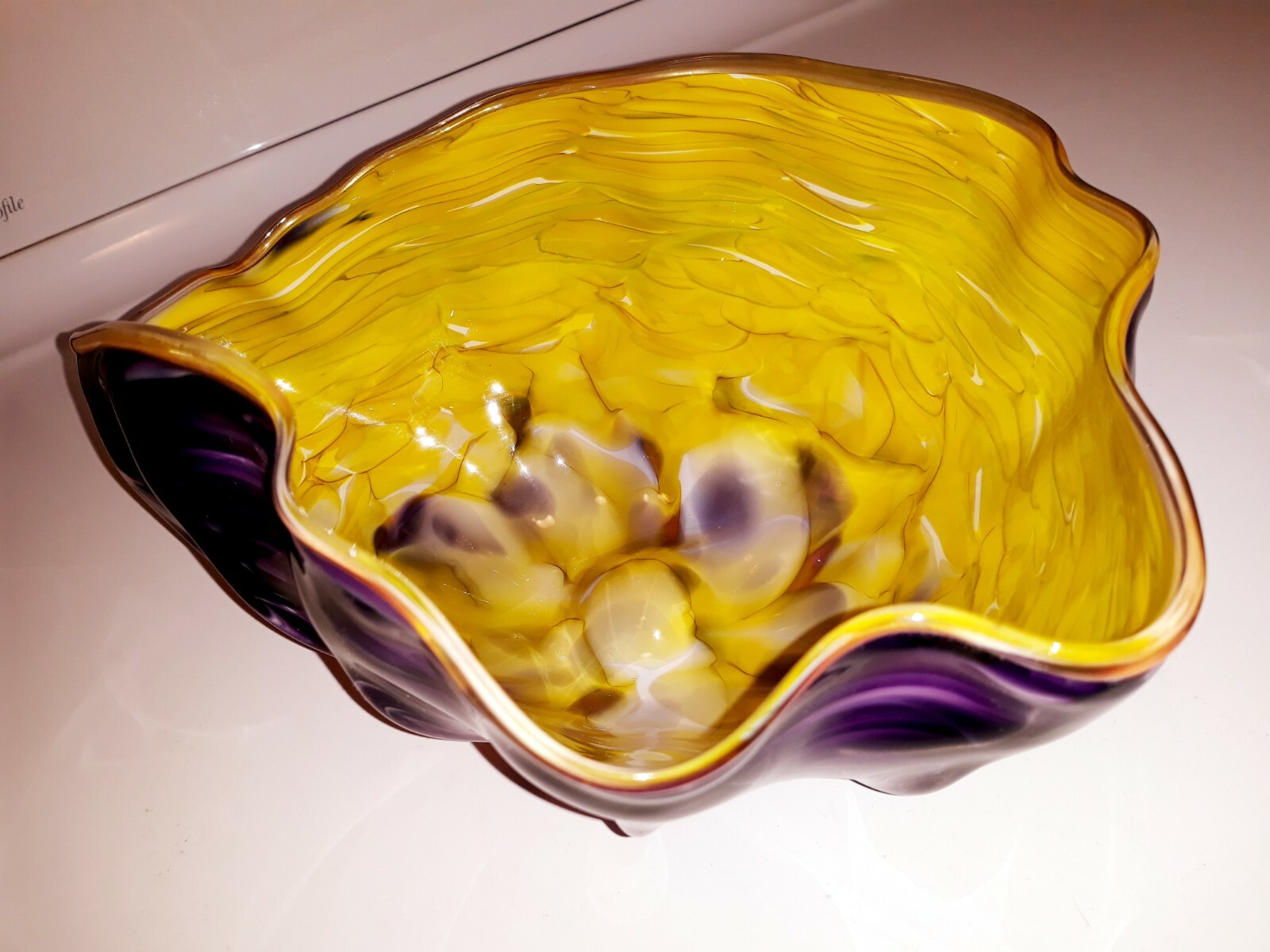 2008 Ryno Glass -Salado Glass Works- Custom Made Signed Colorful Bowl ...