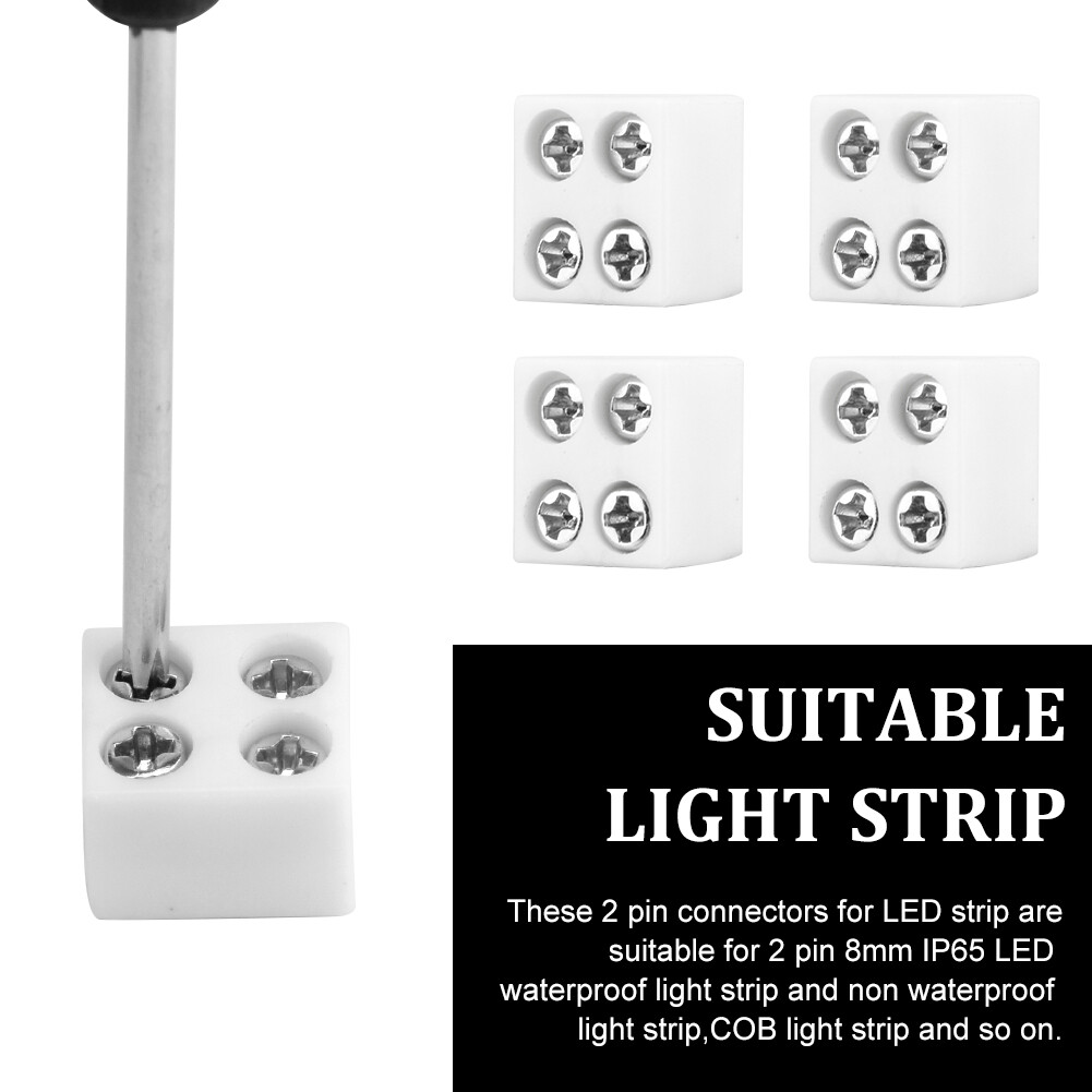 25pack Low Voltage Terminal Block 8mm Solderless Wire LED Strip ...