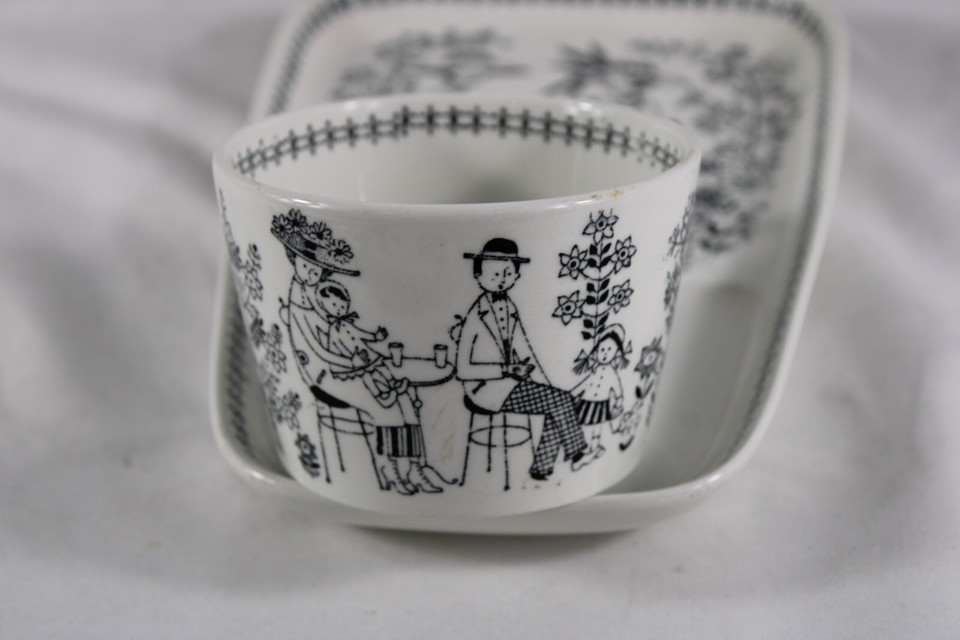 Emilia Coffee Cup Snack Tray Kaj Franck Raija Arabia Finland Black ...