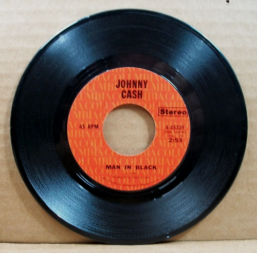 Johnny Cash - Man In Black/Little Bit Of Yesterday (45 RPM, Columbia ...