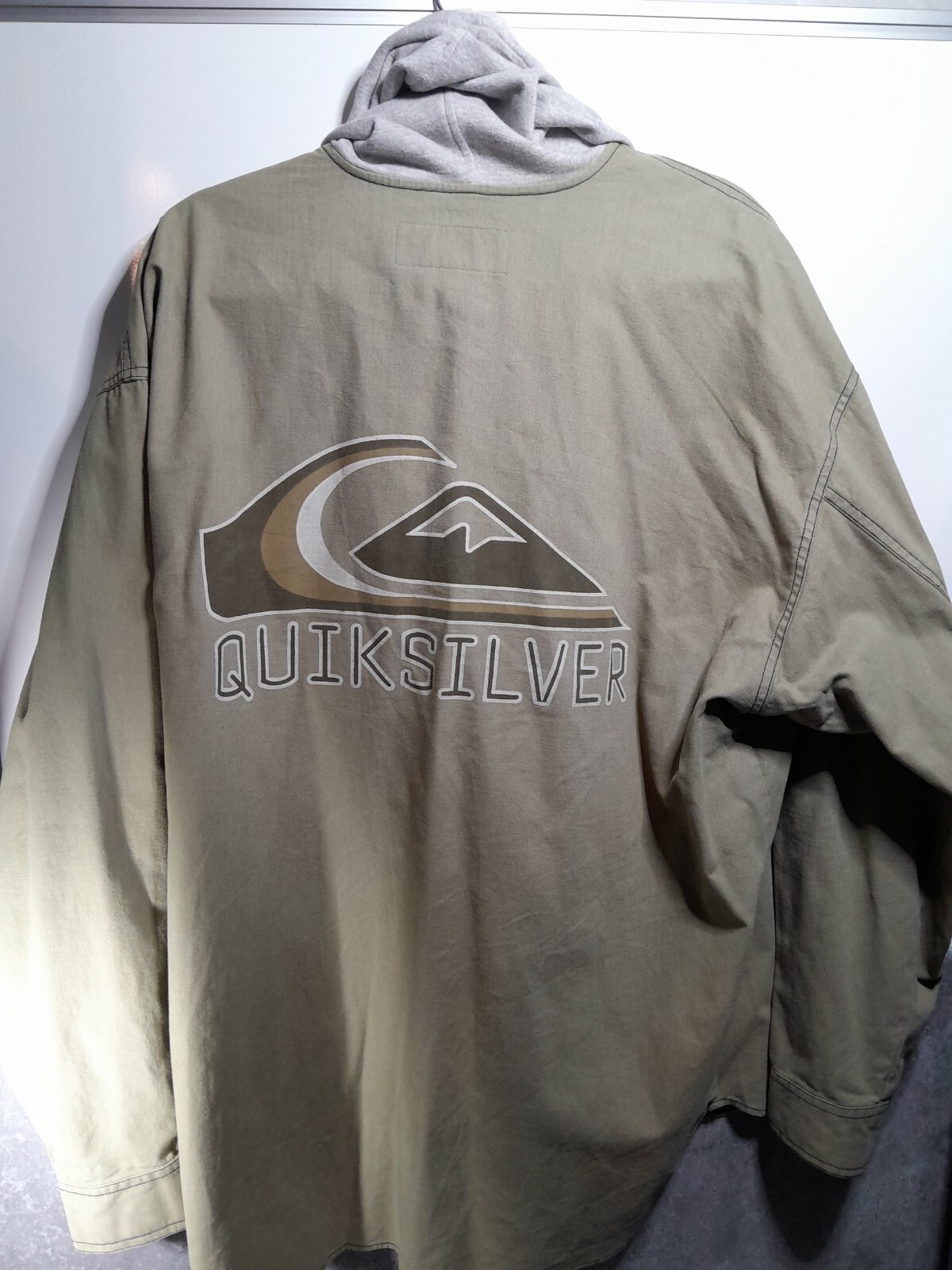 Quicksilver Army Green Baggy Trench Beach Jacket Coat… - Gem
