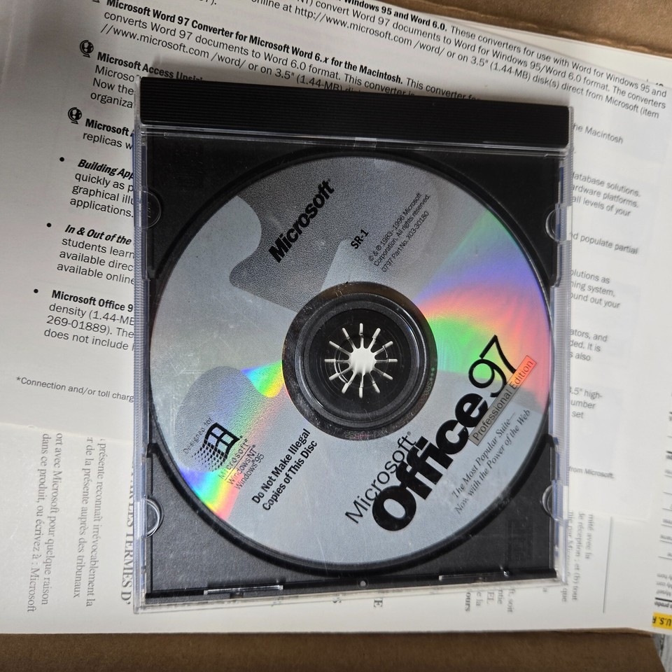 Microsoft Office 97 Professional Edition With Box | eBay