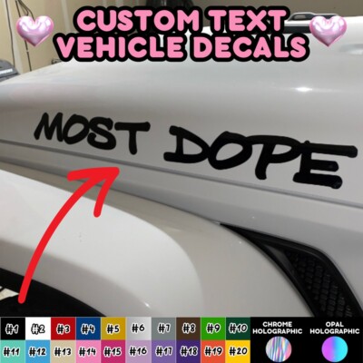 Set of 2 Custom Jeep Name Decals for Hood - Graphics for Wrangler ...