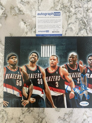 BONZI WELLS PORTLAND TRAIL BLAZERS SIGNED AUTOGRAPHED 8X10 PHOTO ACOA ...