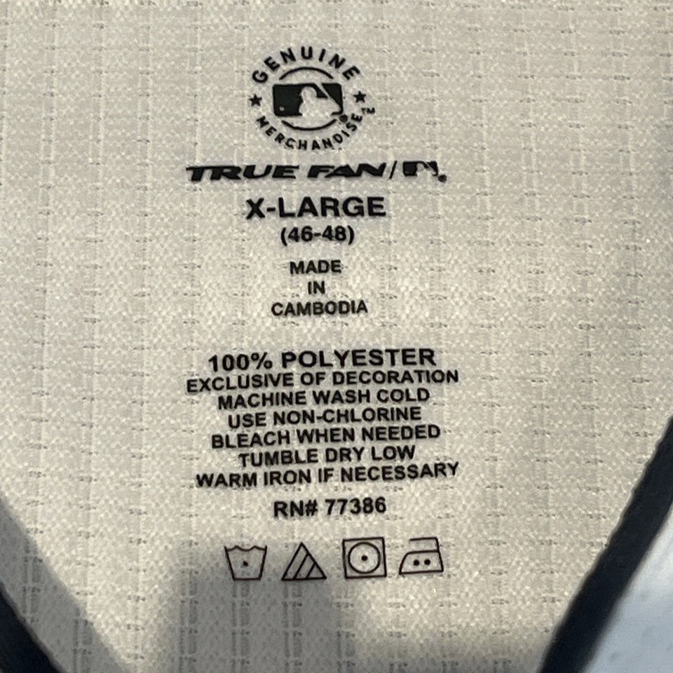 Seattle Mariners White TRUE FAN SERIES Buttun Up Jersey Size XL | eBay