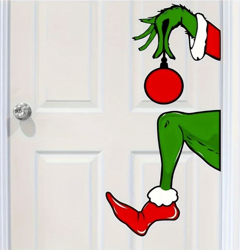 Grinch PVC Door Window Sticker Christmas Decoration | eBay Australia