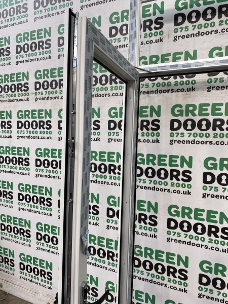 UPVC FRENCH DOORS WITH TOPLIGHT EXTERNAL EXTERIOR PLASTIC PVC DOUBLE ...