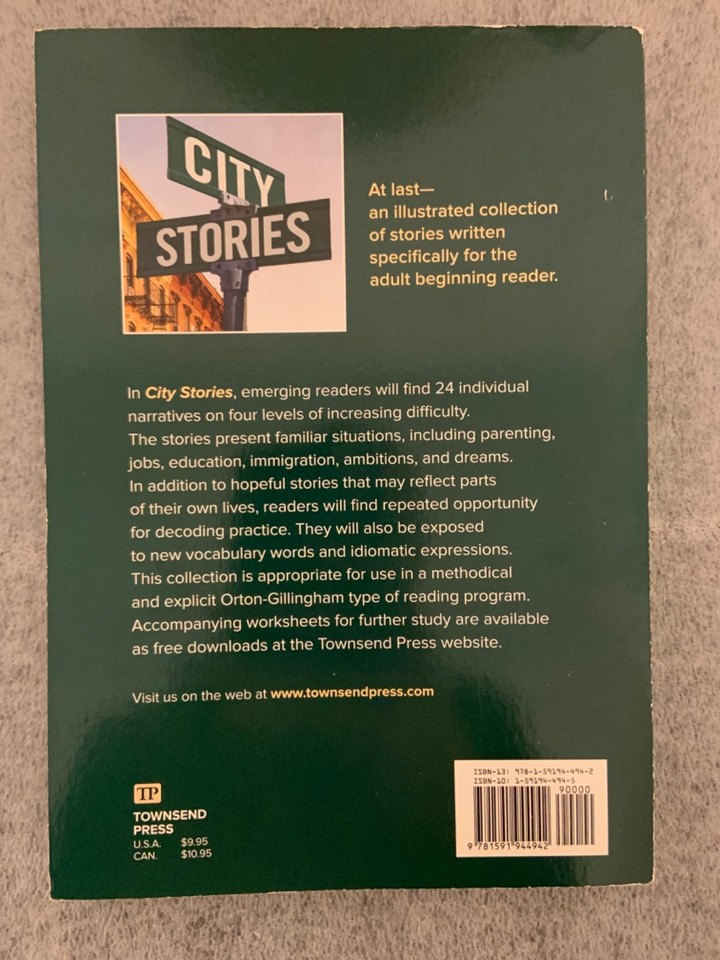 City Stories: Book for Adult Beginning Readers learn English by Larissa ...