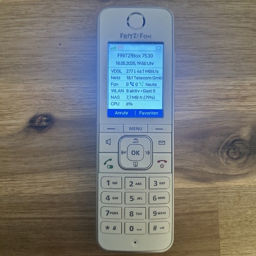 FRITZ!Fon C6 DECT-Komforttelefon, Schnurlos, Weiß mit Ladeschale ...