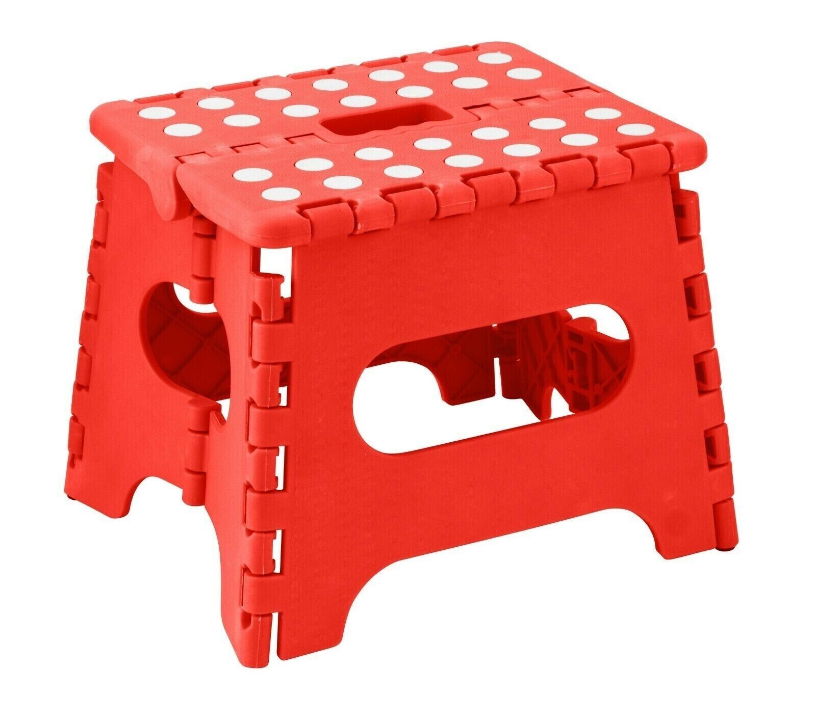 FOLDING HANDY STEP STOOL 130KG CARRY HANDLE STORAGE MULTI PURPOSE HOME ...
