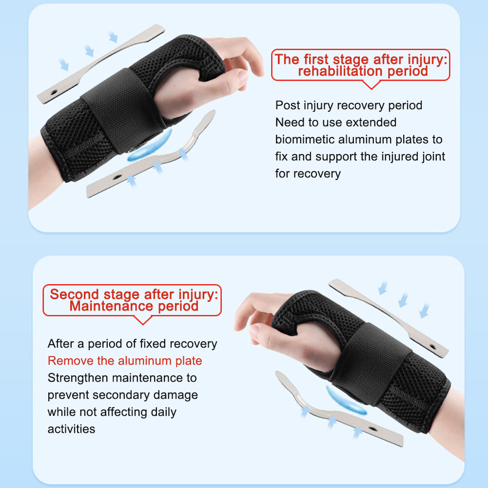 1pc Wrist Support Nylon Adjustable Arthritis Wristband (M Black Left ...