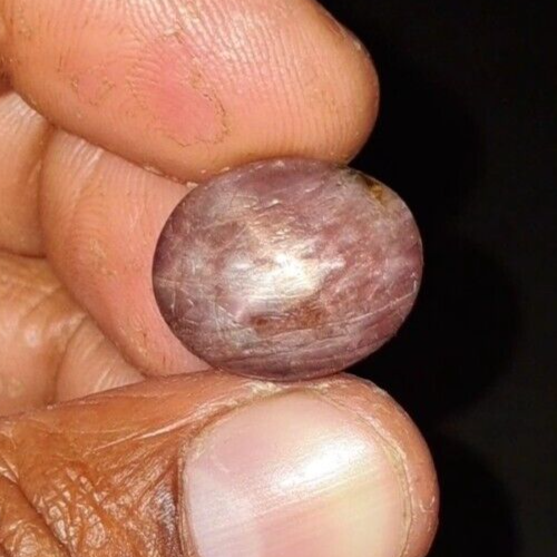 STAR RUBY GRAY NATURAL 28.40 Ct OVAL CABOCHON LOOSE GEMSTONE - Picture ...