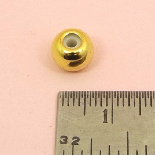 Gold Filled BALL or Rondelle DONUT w/Rubber Core Stopper BEAD Findings ...