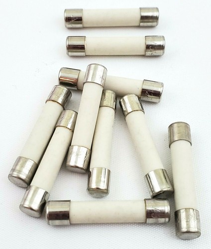 Lot of 10 Littelfuse 3AB 12A Fuses 12 Amp 250V Ceramic Fast Acting 1/4 ...