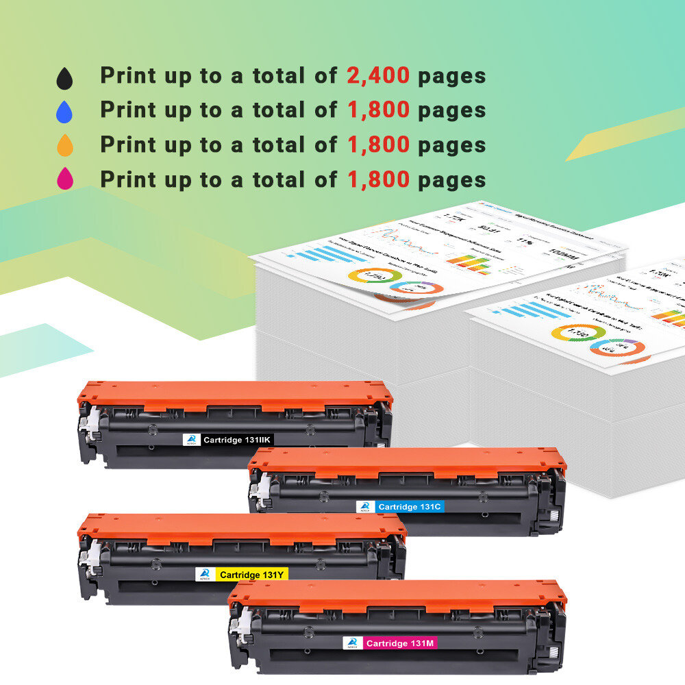 4 Toner Cartridge Compatible With Canon 131H imageClass MF8280Cw ...