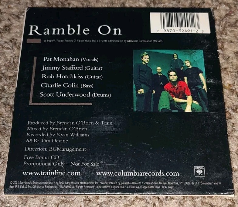 Train Ramble On (Led Zeppelin cover) Rare Promo - Single 2001 | eBay