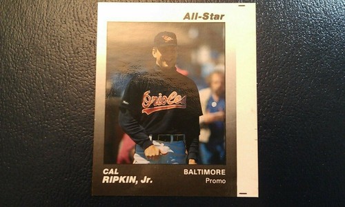 Cal Ripken Jr Orioles 1991 Star Company All-Star Proof PROMO GREEN BACK ...