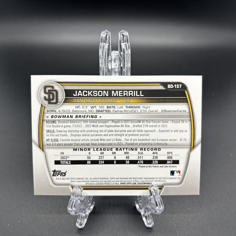 18 Card Lot Jackson Merrill READ DESCRIPTION ONLY $10 + FREE COMIC ...