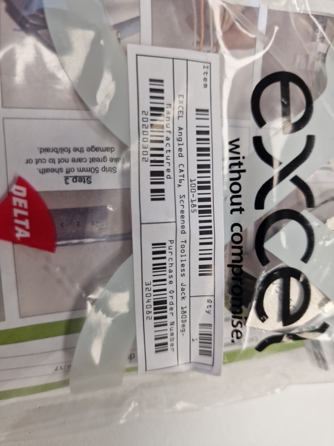 Excel CAT6a STP Screened Angled Keystone Jack Toolless x10 Pack (Qty:10 ...