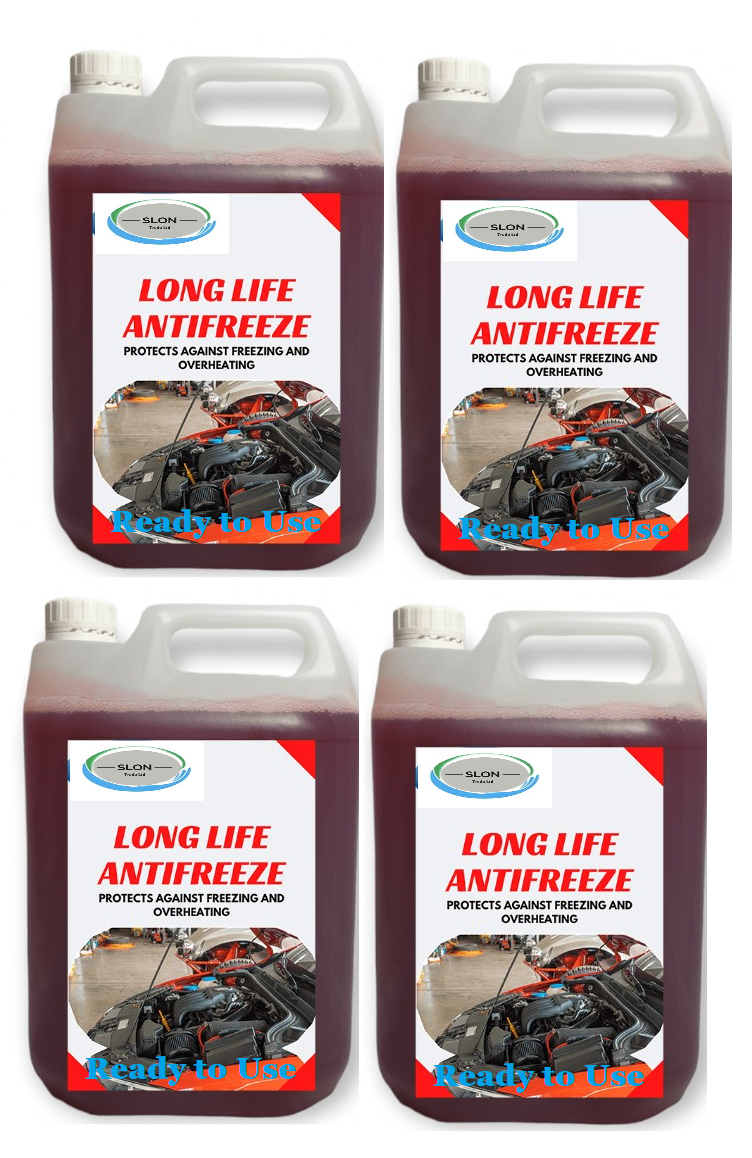 Red Antifreeze Coolant 4 x 5 Litre Ready Mixed Long Life Engine Coolant ...