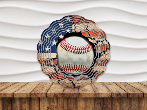 8" Patriotic Baseball Wind Spinner | eBay